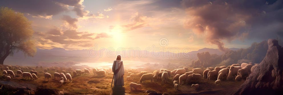 Shepherds in the Fields, Gazing Up at the Angelic Host Announcing the ...