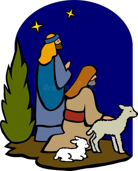 Shepherds of the Nativity/eps Stock Vector - Illustration of shepherds ...