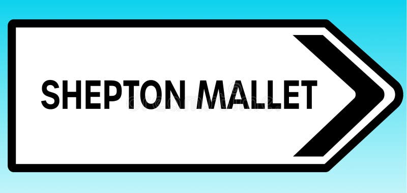Shepton Mallet Road sign stock illustration. Illustration of ...