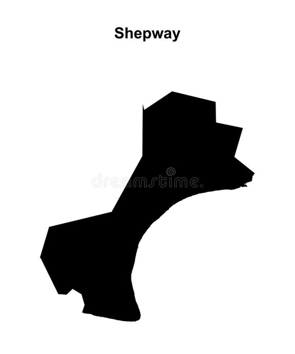 Shepway outline map stock illustration. Illustration of shape - 371646432