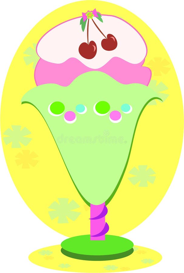 Raspberry sherbet (sorbet) stock vector. Illustration of drink - 60573220