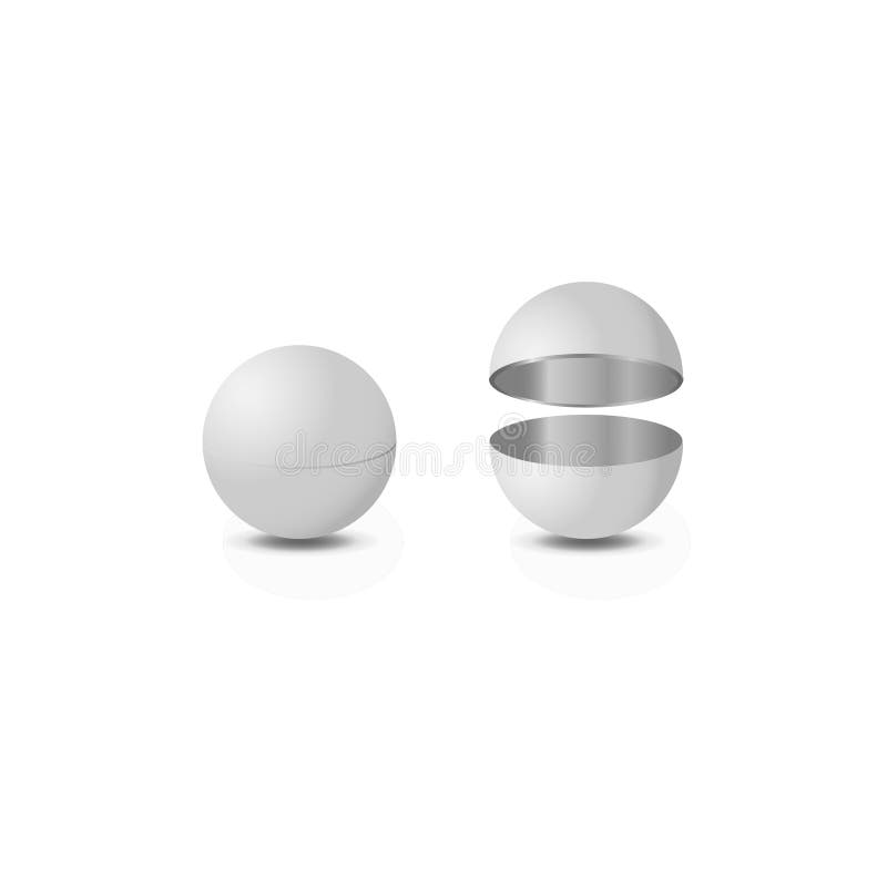Shere Shaped Creative Packaging. Steel Ball . Vector Illustration Stock ...