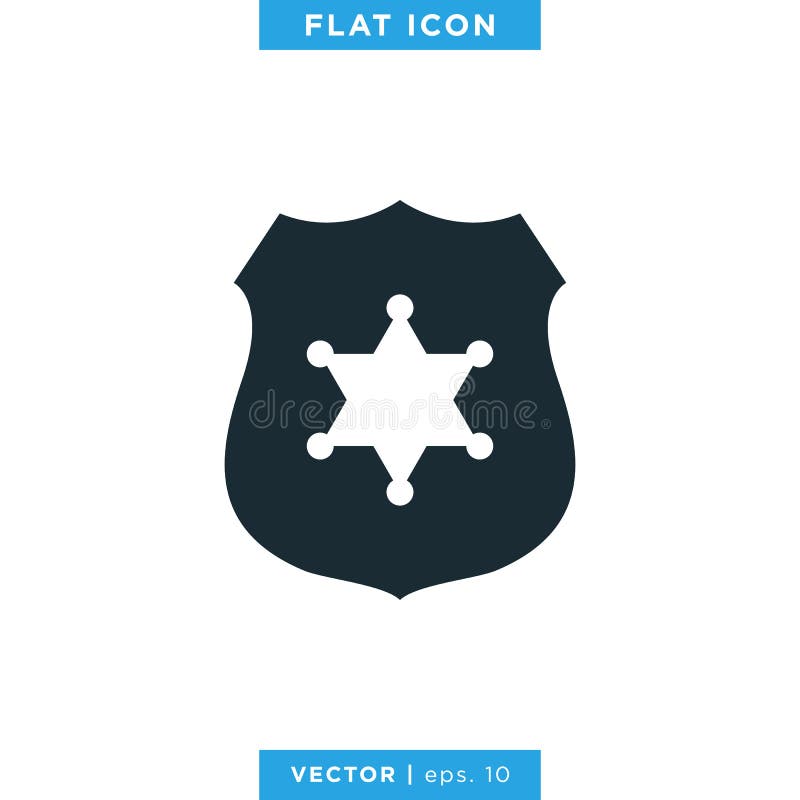Sheriff Badge Shield Icon Logo Design Template. Stock Vector ...