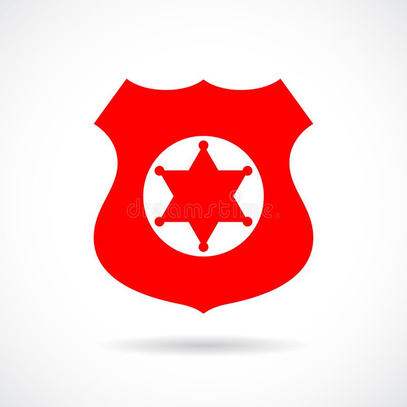 Sheriff badge vector icon stock vector. Illustration of isolated - 99577267