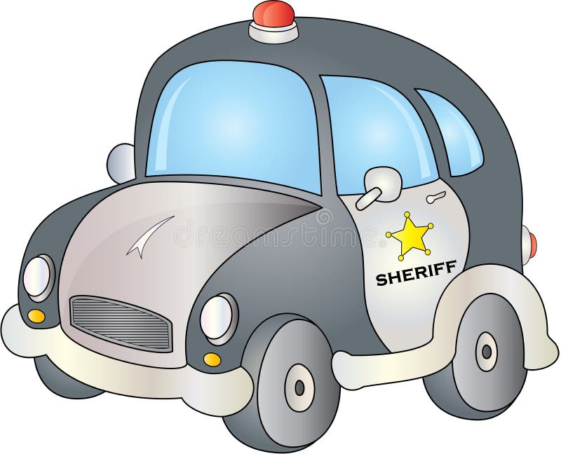 Sheriff Car stock illustration. Illustration of cartoon - 41454948