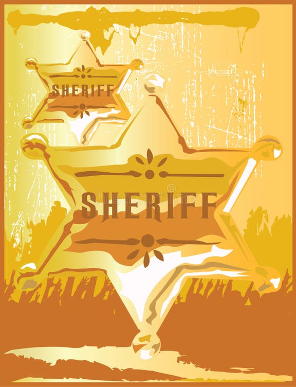 Sheriff Fun stock vector. Illustration of retro, ornament - 5872000
