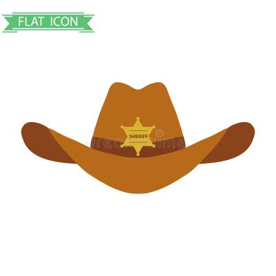 The sheriff`s hat stock illustration. Illustration of brown - 88891176