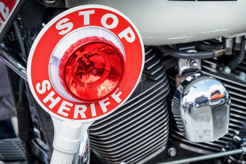 Sheriff signalling disk stock photo. Image of stop, disc - 70075294