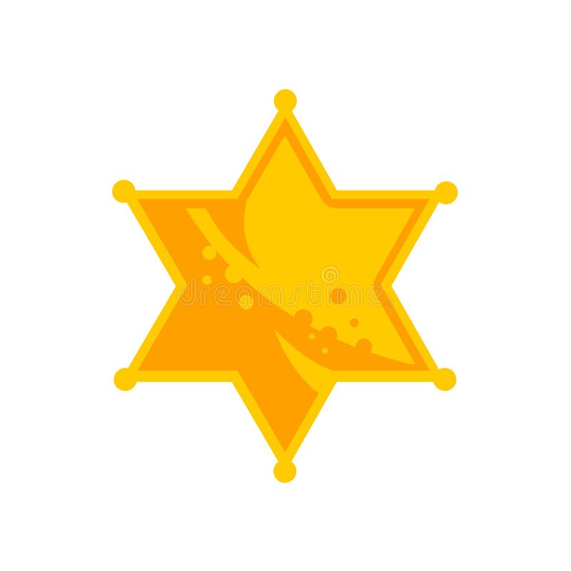 Sheriff Star, Badge - Vector Illustration Stock Vector - Illustration ...