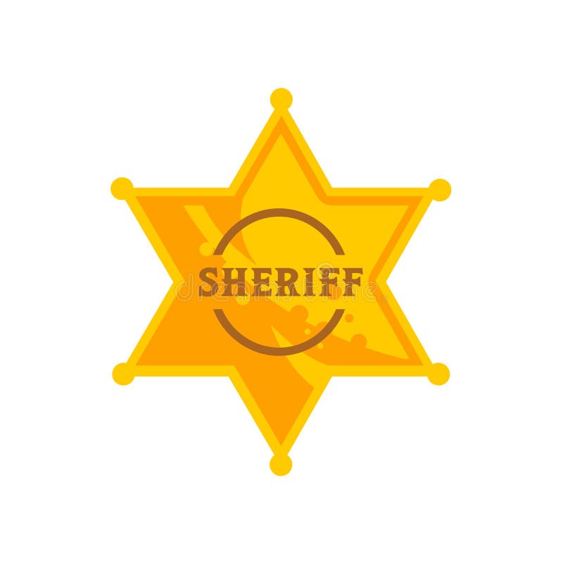 Sheriff Star, Badge - Vector Illustration Stock Vector - Illustration ...