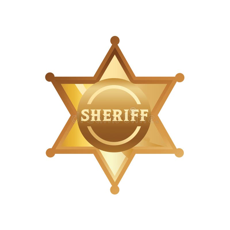 Sheriff Star, Badge - Vector Illustration Stock Vector - Illustration ...