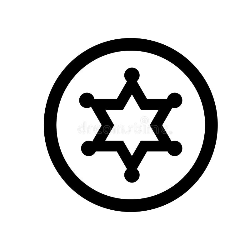 Sheriff Star Icon Vector Isolated on White Background, Sheriff Star ...