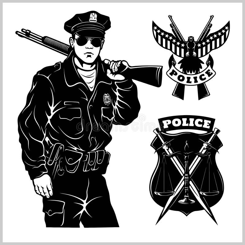 Sheriff Vector Set - Wild West. Design Elements, Badge, Sheriff in ...