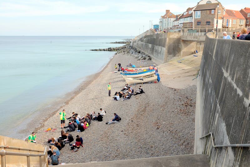 Sheringham Seafront, Norfolk. Editorial Image - Image of handrail ...