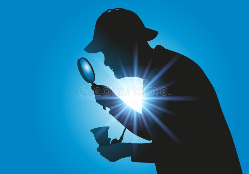 Silhouette of the Famous Private Detective Sherlock Holmes, Symbol of ...
