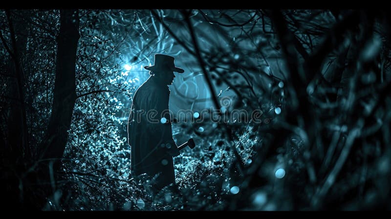 Sherlock Holmes in the Forest Stock Illustration - Illustration of ...