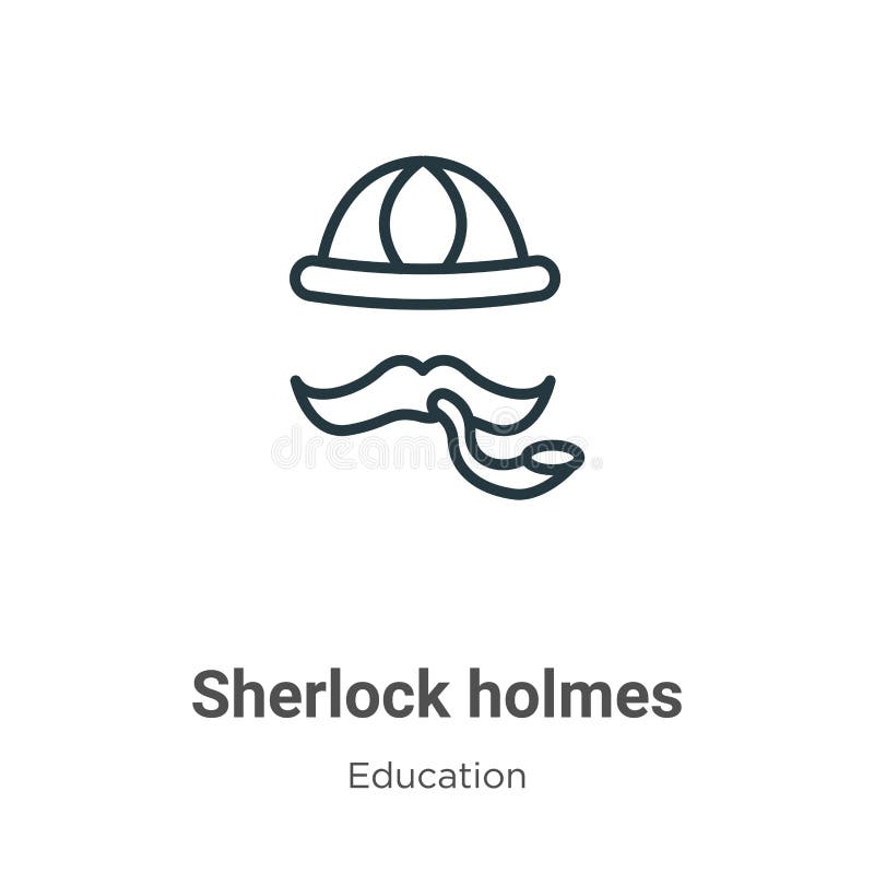 Sherlock Holmes Outline Vector Icon. Thin Line Black Sherlock Holmes ...