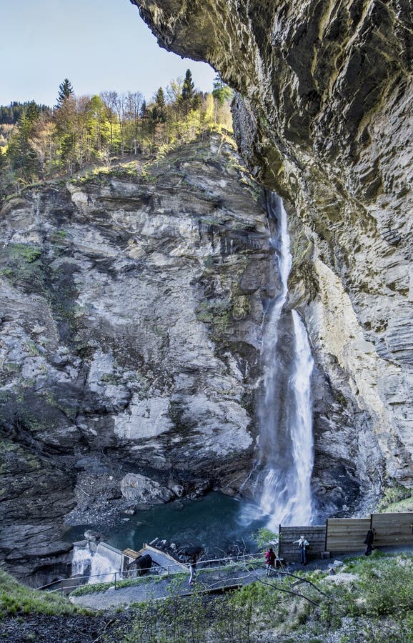 View on Reichenbach Waterfall Editorial Photography - Image of swiss ...