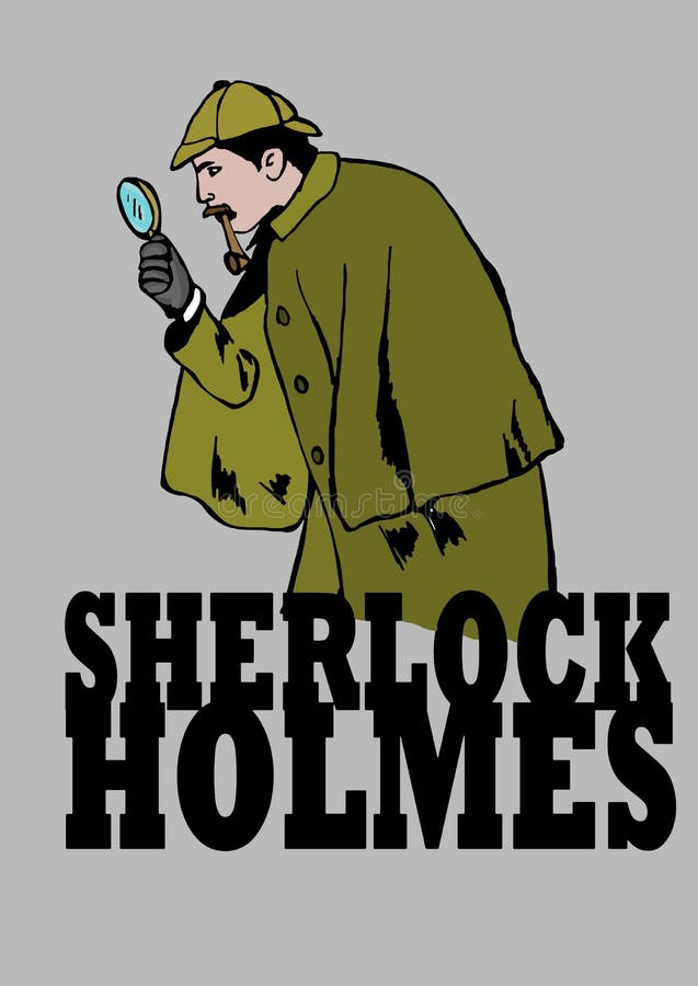 Cartoon Sherlock Holmes Magnifying Glass Stock Illustrations – 134 ...