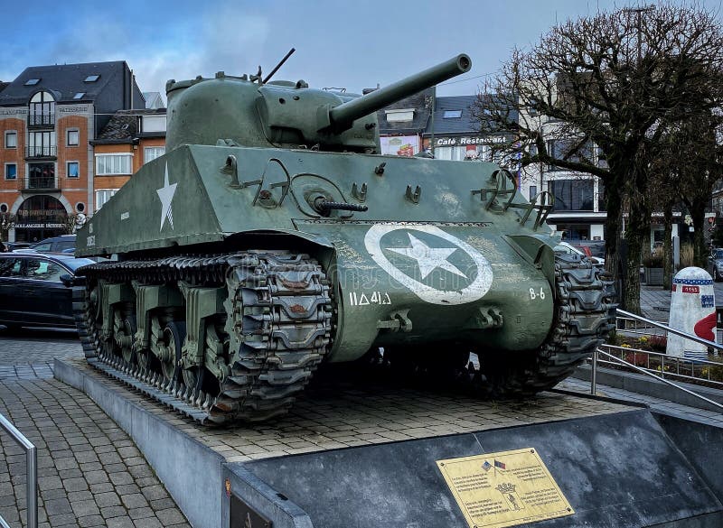Sherman tank editorial stock photo. Image of tank, bulge - 266065633