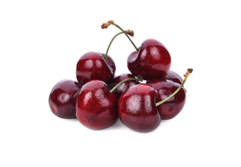 Sherry Berry Fruit Isolated on White Background Stock Image - Image of ...