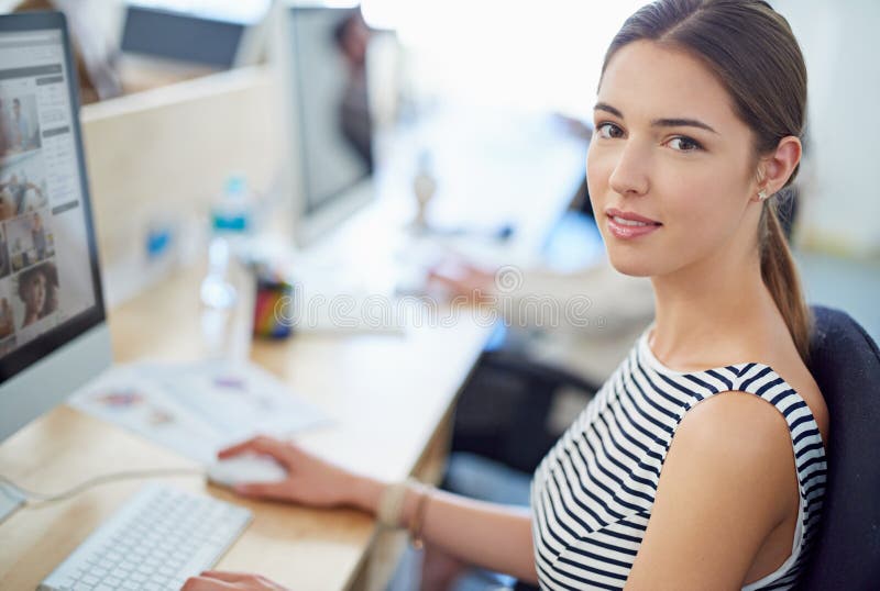 Shes an Accomplished Designer. Portrait of a Young Office Worker ...