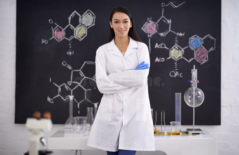 Shes a Genius in the Making. Portrait of a Female Scientist Standing in ...