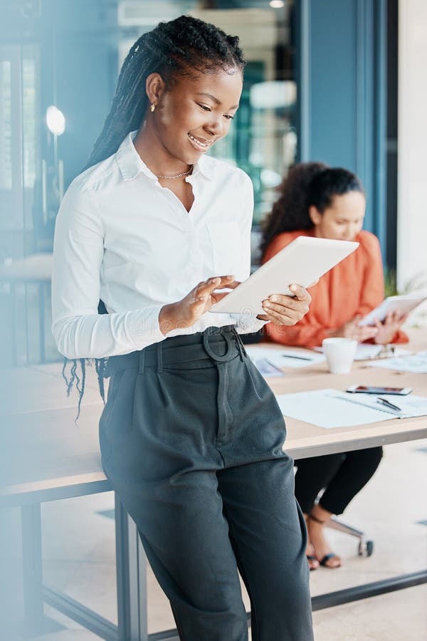 Shes Got Her Notes Ready. an Attractive Young Businesswoman Using Her ...