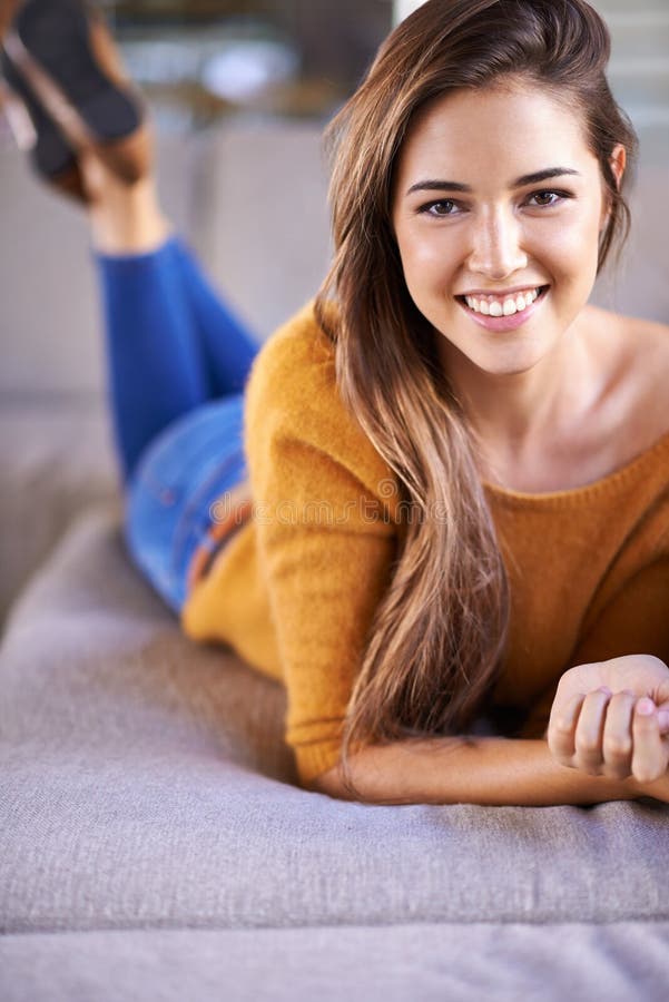 Shes Got A Relaxed Weekend Ahead Of Her Portrait Of A Beautiful Young