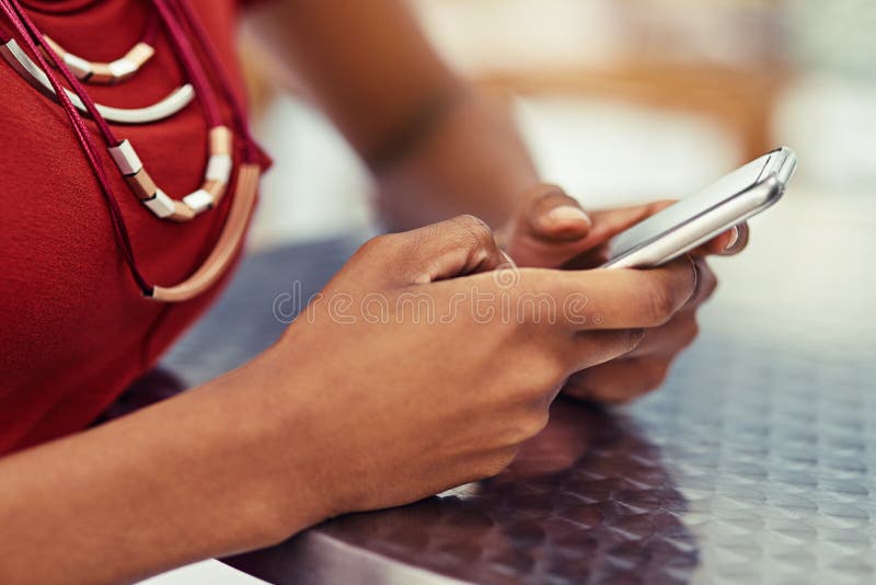 Shes Got Technology Under Her Thumb. an Unidentifiable Woman Using a ...