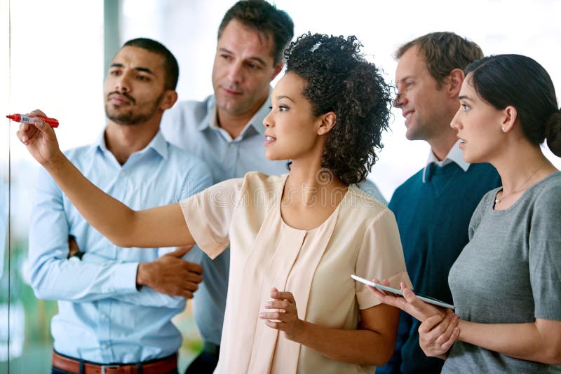 Shes Got a Vision for Success. a Diverse Group of Coworkers ...