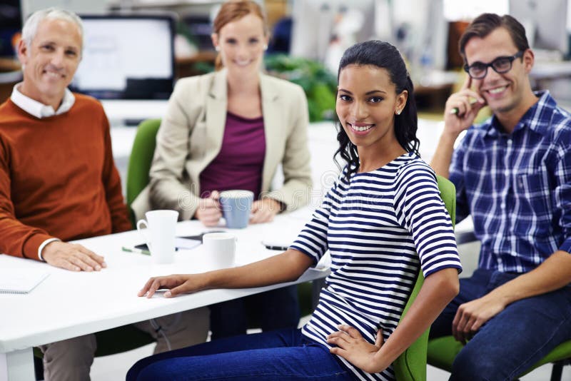 Shes an Invaluable Part of the Team. Portrait of a Group of ...