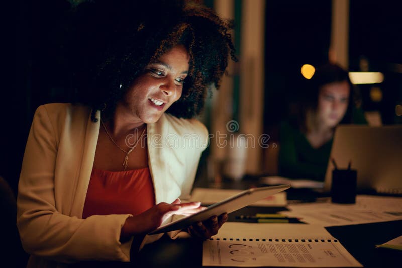 Shes a Savvy Problem-solver. a Businesswoman Using a Digital Tablet in ...