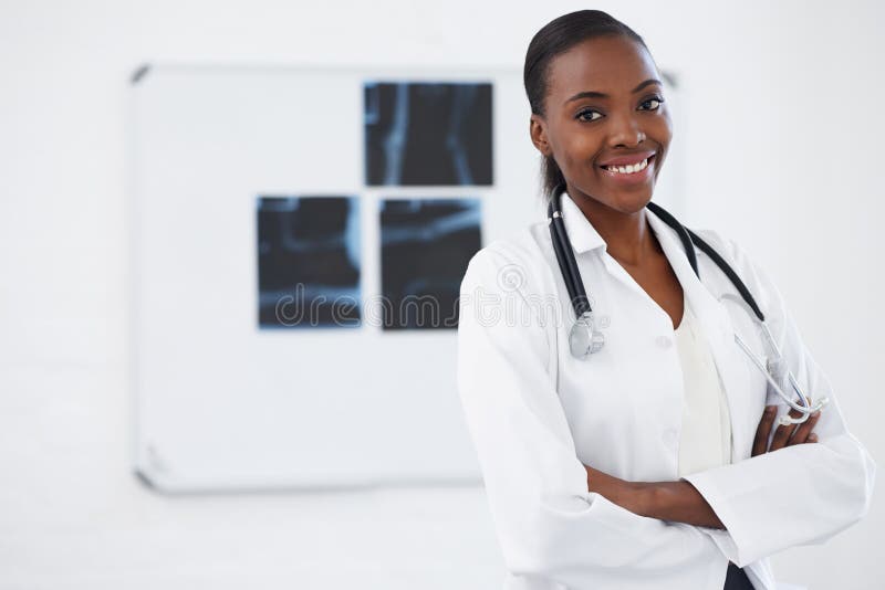 Shes a Successful Radiologist. a Female Doctor Standing in Front of a ...