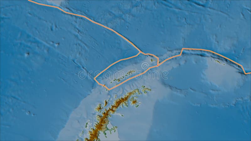 Shetland Tectonic Plate. Relief. Borders First. Van Der Grinten ...