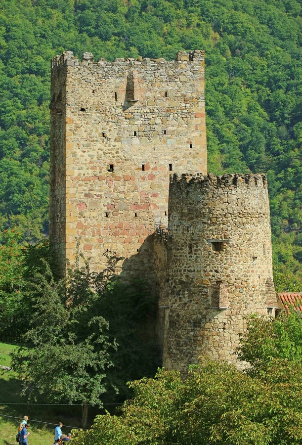 Round Tower Of Medieval Castle Stock Photo - Image of defensive ...