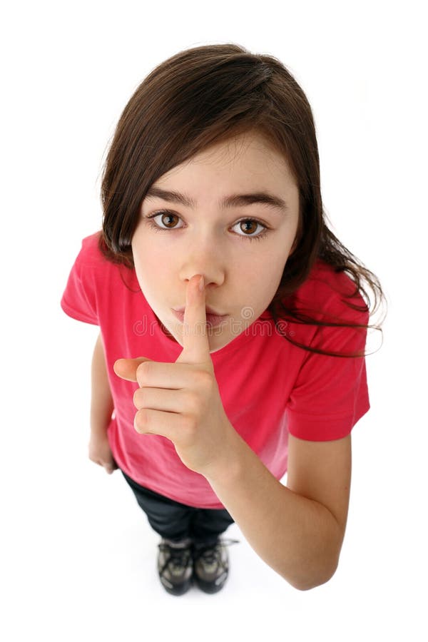 Shhhhhh stock photo. Image of american, girl, pretty, secret - 708188