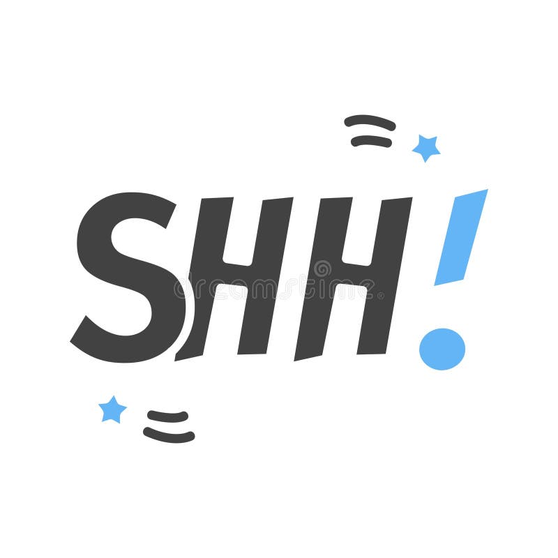 Shh Icon Image. stock vector. Illustration of line, quiet - 290218967