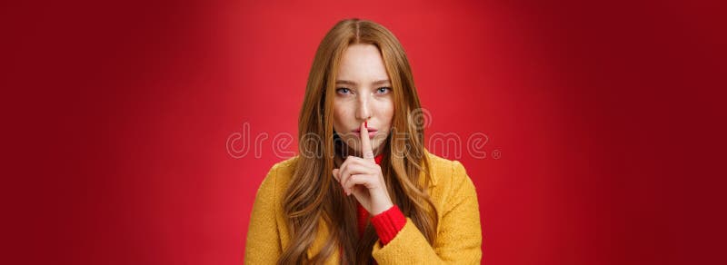 Shh Keep Out Secret Safe Portrait Of Sensual Attractive And Daring