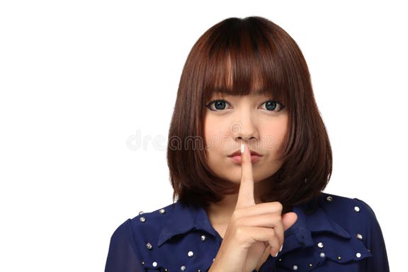 Shh..... secret stock image. Image of isolated, girl - 18178417