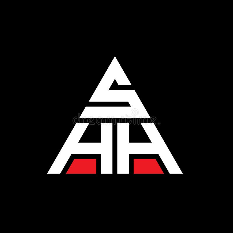 SHH Triangle Letter Logo Design with Triangle Shape. SHH Triangle Logo ...