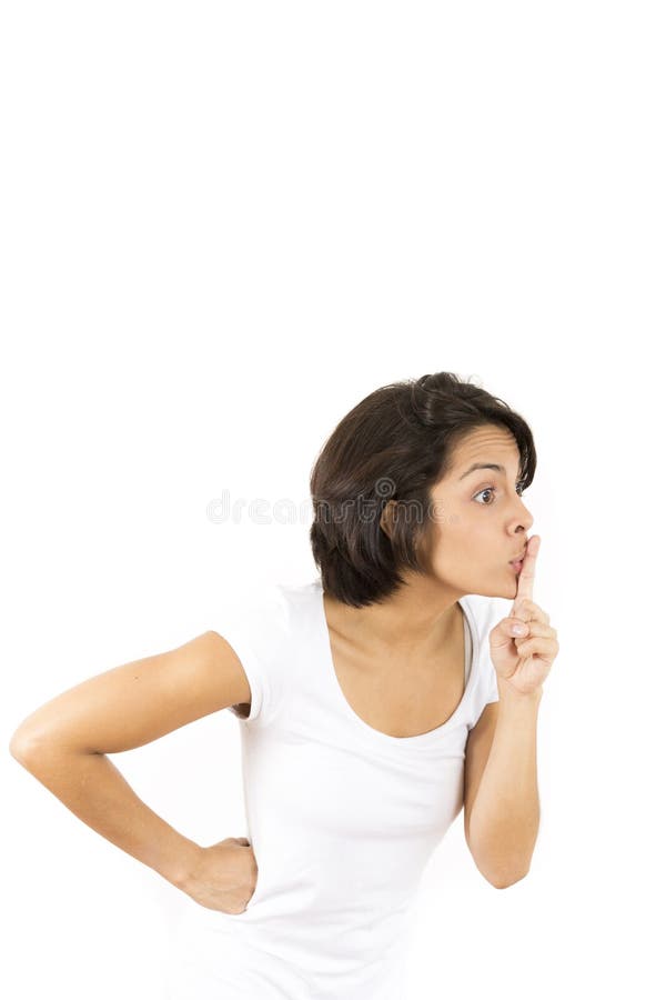Shhh - Be Quiet stock image. Image of mouth, finger, face - 38525943
