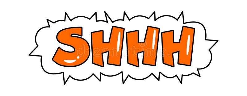 Shhh Comic Sticker stock vector. Illustration of secret - 274271695