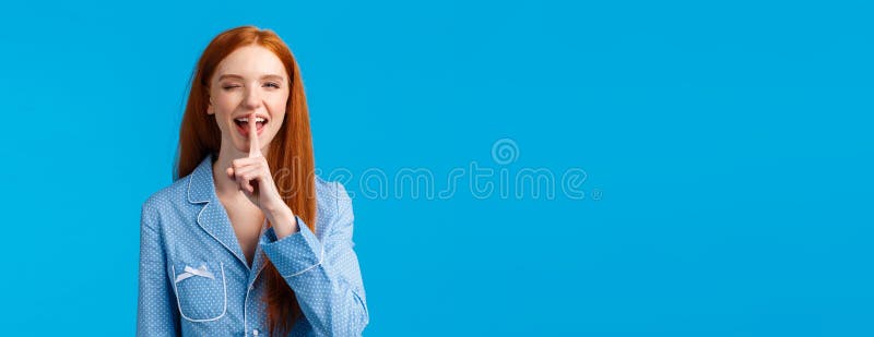 Shhh Its Our Secret Sassy And Coquettish Sly Redhead Female Prepare