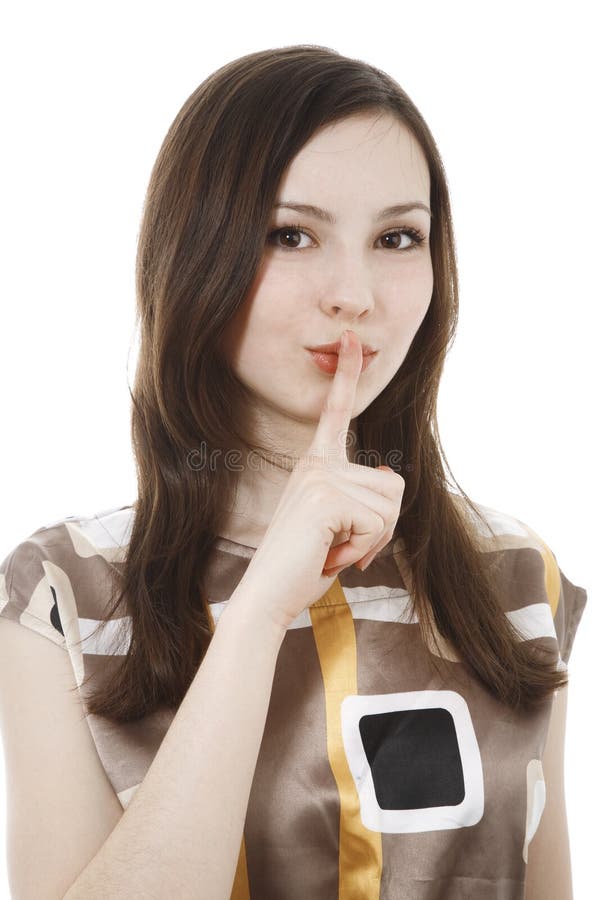 Shhhhhh stock photo. Image of american, girl, pretty, secret - 708188