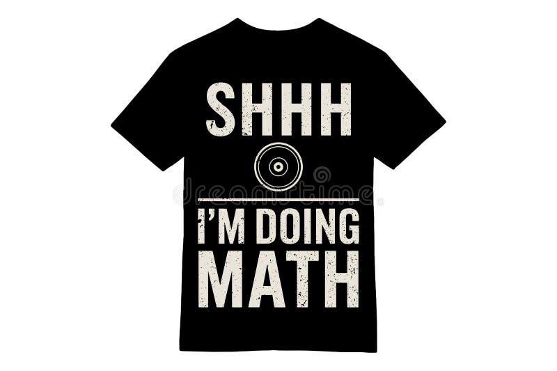 Shhhh - I M Doing Math Gym Motivation T-Shirt Design Stock Vector ...
