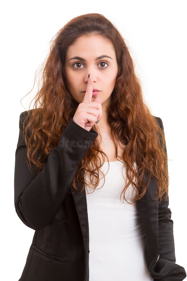 Shhhhhh ! image stock. Image du pourpré, dame, confiant - 60168351