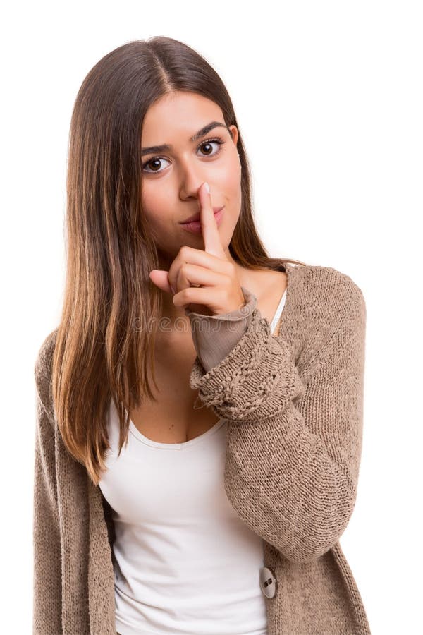 Shhhhhh ! stock photo. Image of female, beautiful, expression - 60604502