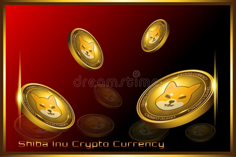 Shiba Inu Coin Crypto Currency Banner or Poster Illustration Editorial ...
