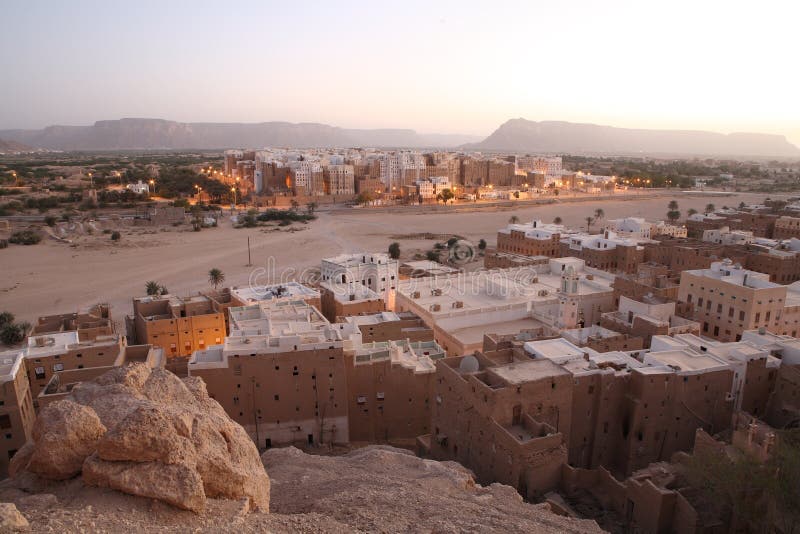 Panorama of Shibam, Hadhramaut Province, Yemen Stock Image - Image of ...